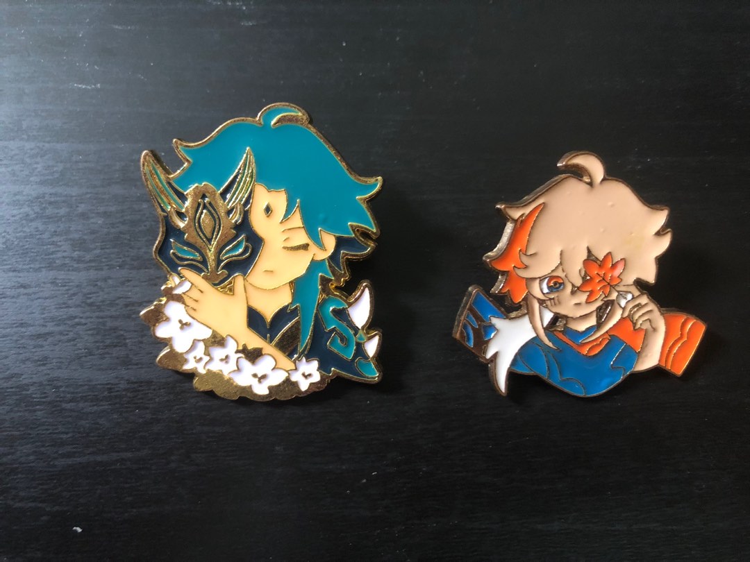 Genshin Impact Xiao and Kazuha brooch/ metal pins/ enamel badges ...