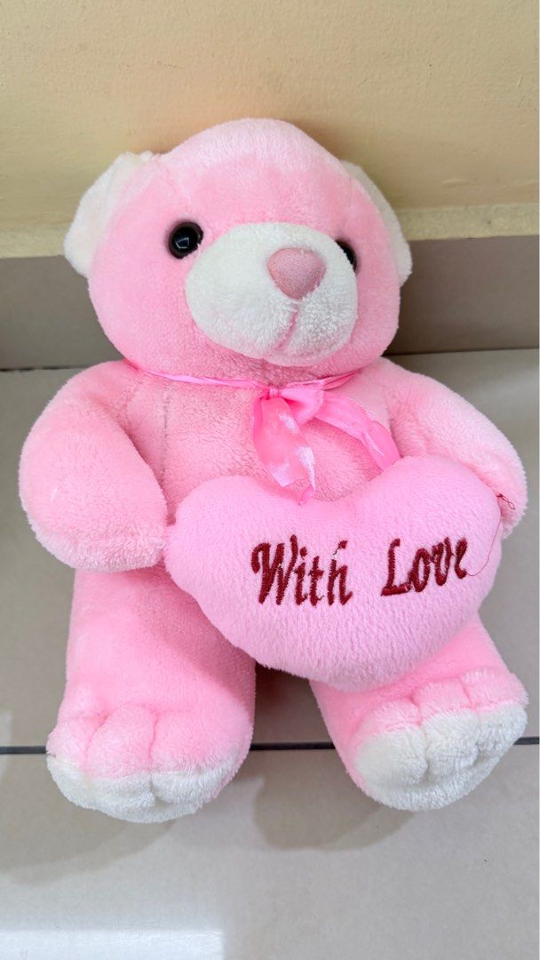 Kaison Teddy Bear - Mint Green & Pink, Hobbies & Toys, Toys & Games on ...