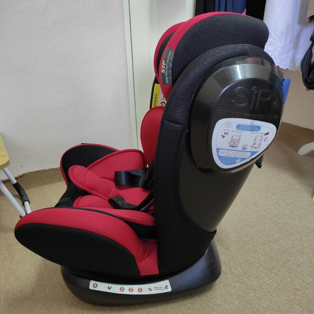 Koopers SIP Rotating Car Seat - Red and Black, Babies & Kids, Going Out ...