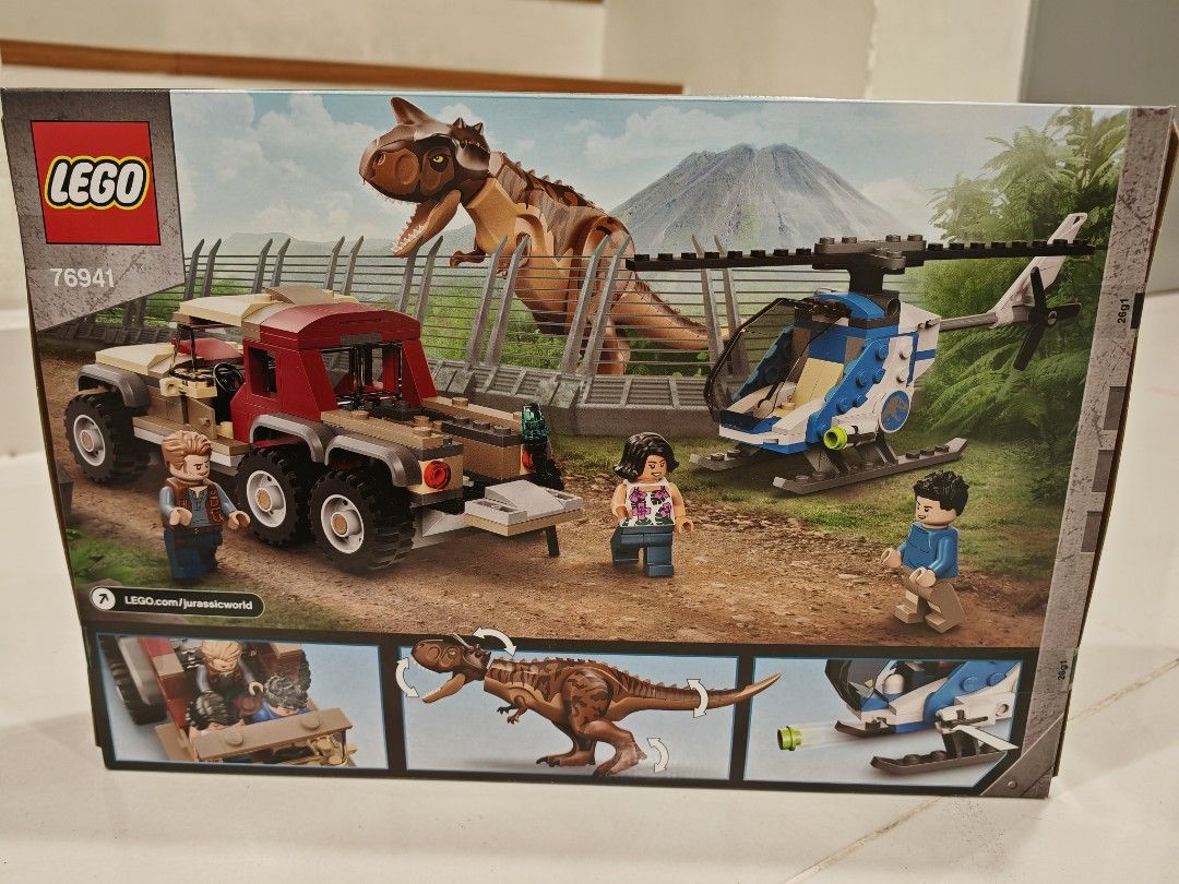 LEGO Jurassic World Carnotaurus Dinosaur Chase 76941, Hobbies & Toys ...