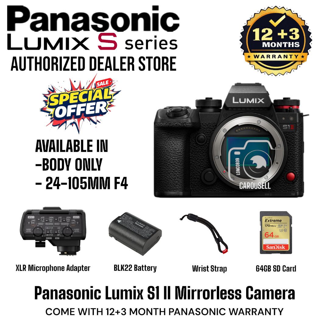 PANASONIC LUMIX S1 II Body Only & Lumix S1 II with 24-105 Kit Lens ...