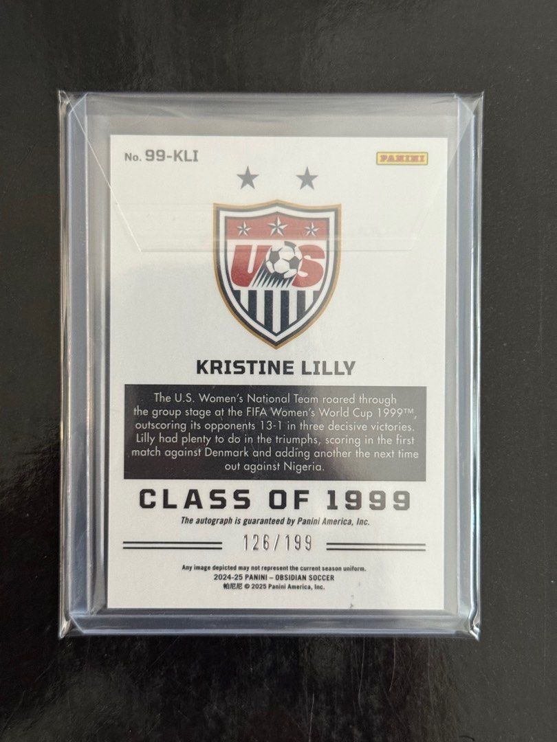 2024-25 Panini Obsidian Soccer - Kristine Lilly, Hobbies & Toys, Toys ...