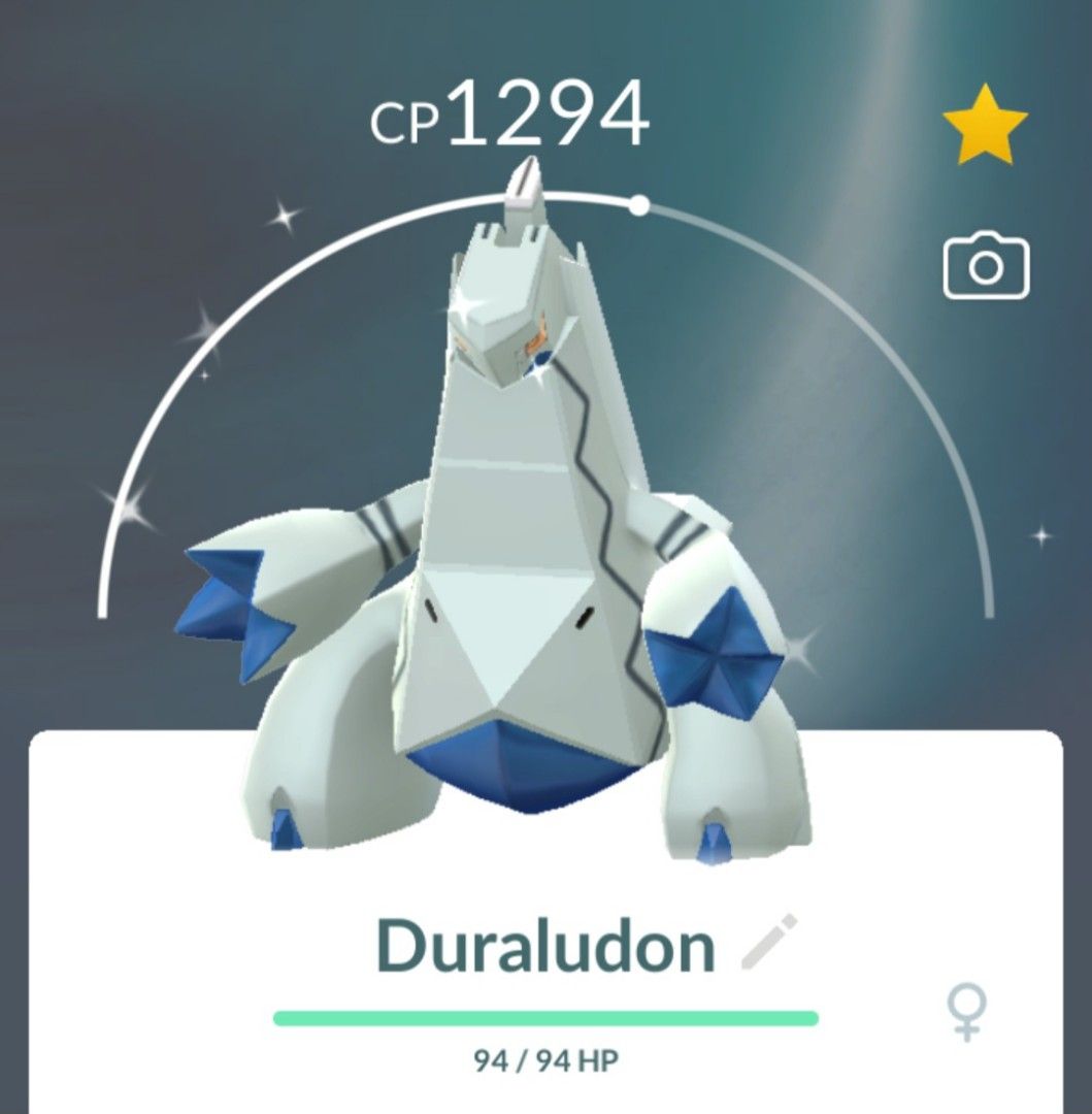 Pokemon GO Shiny DMAX Duraludon, Hobbies & Toys, Toys & Games on Carousell