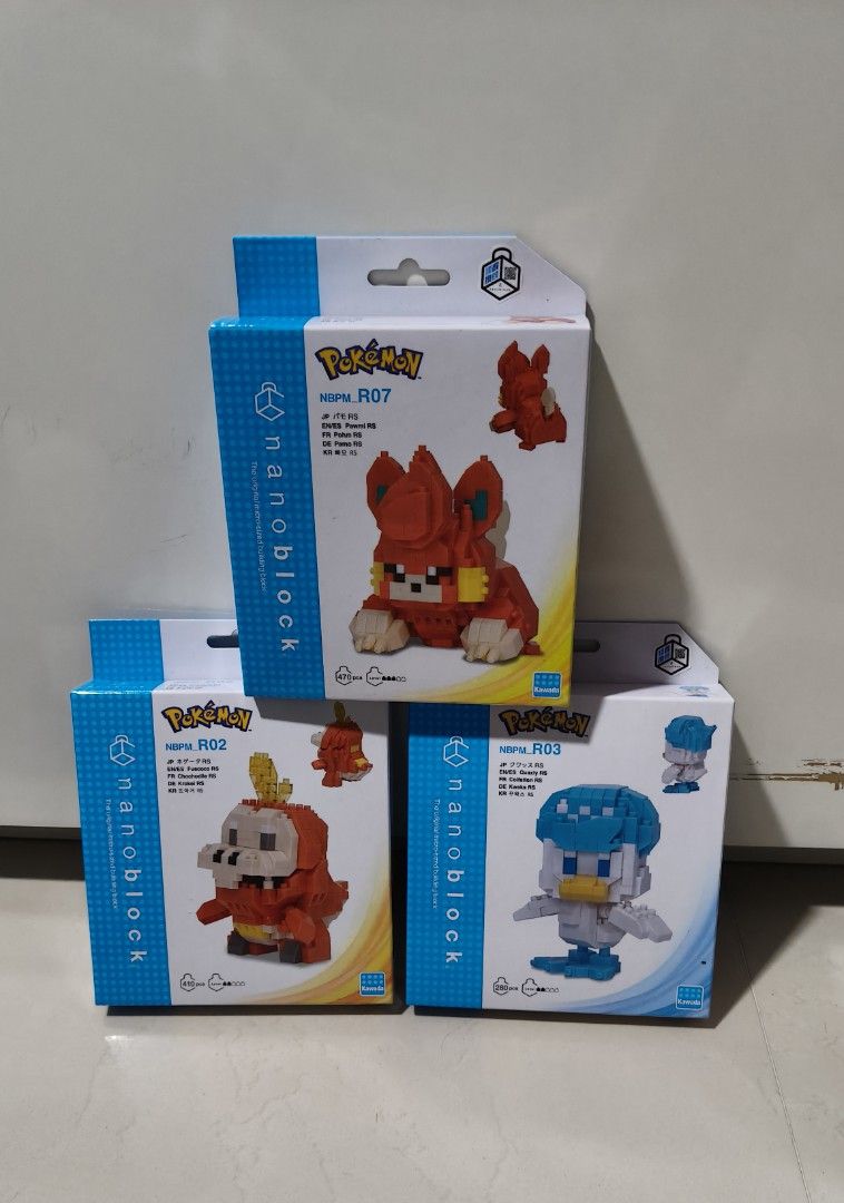 Pokemon Nanoblock Building Blocks (Fuecoco NBPM_R02 / Quaxly NBPM_R03 ...