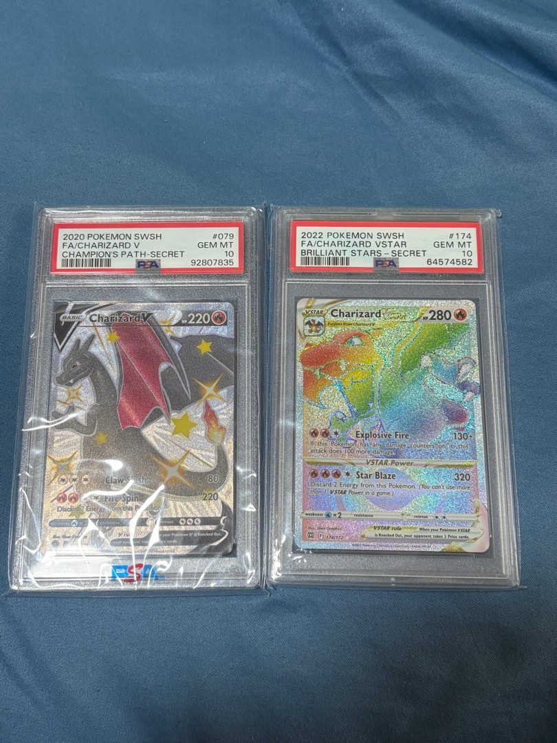 PSA 10 Charizard V & VSTAR Secret Rare Pokemon Cards, Hobbies & Toys ...