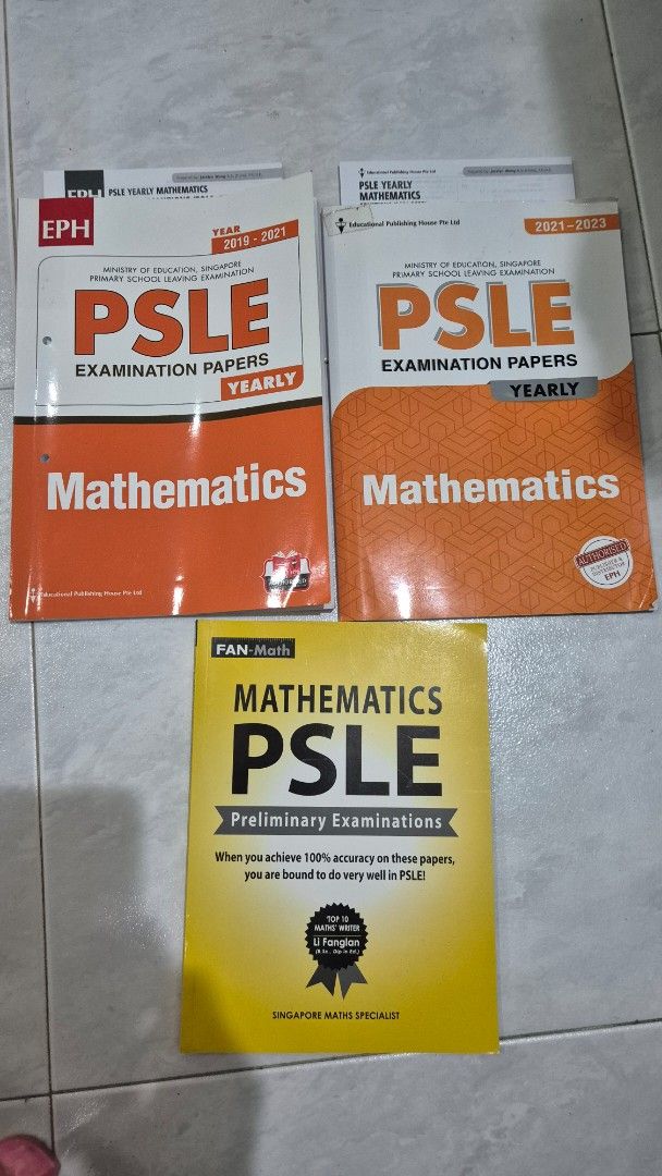 PSLE Mathematics Examination Papers with answer solution sheet, Hobbies ...