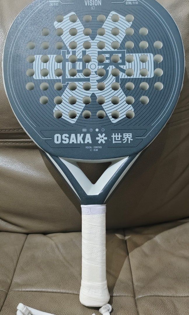 Raket Padel OSAKA Vision CTRL Grey Made in Belgium Japan Carbon, Olah ...