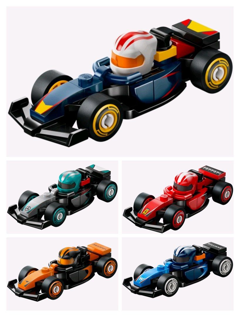 (Ready Stock) LEGO Mini F1 Race Cars Ferrari McLaren Mercedes Red Bull ...
