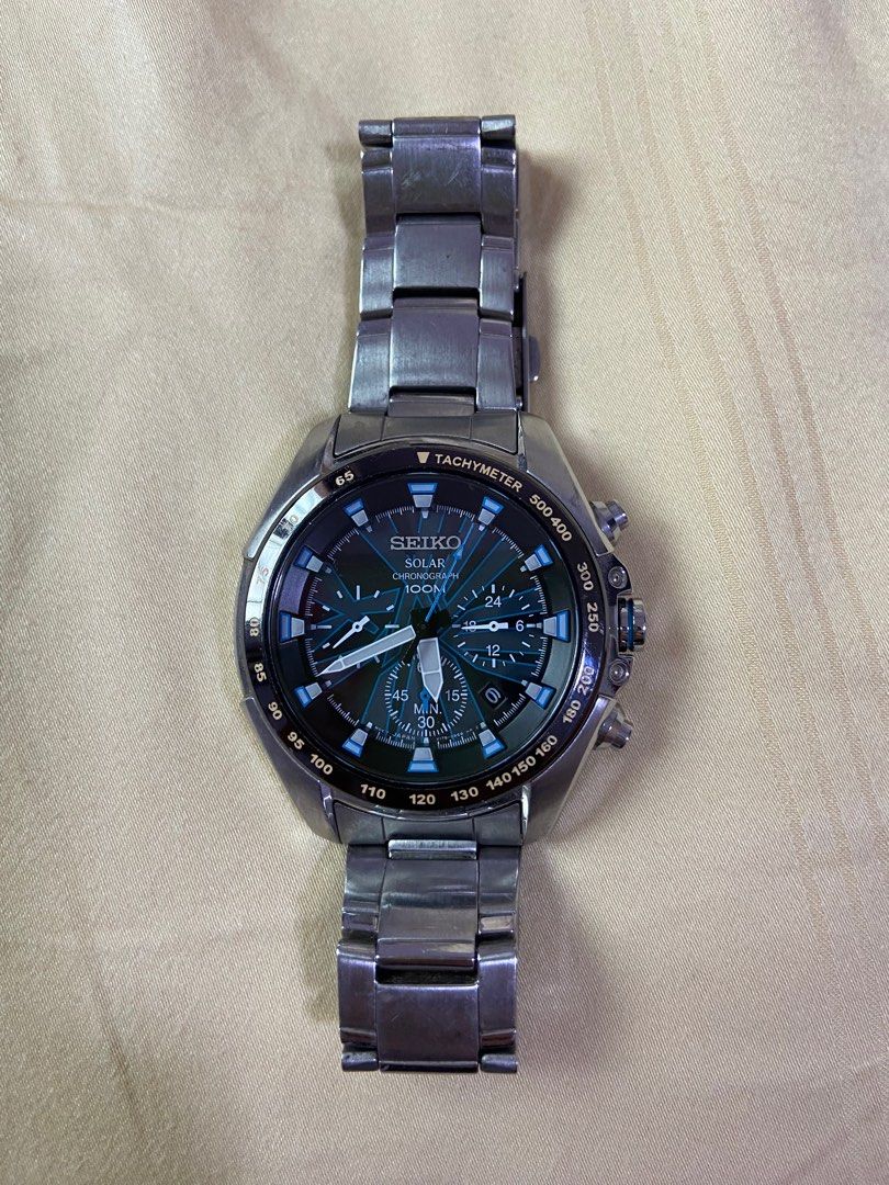 Seiko Solar Chronograph Watch, Men's Fashion, Watches & Accessories ...