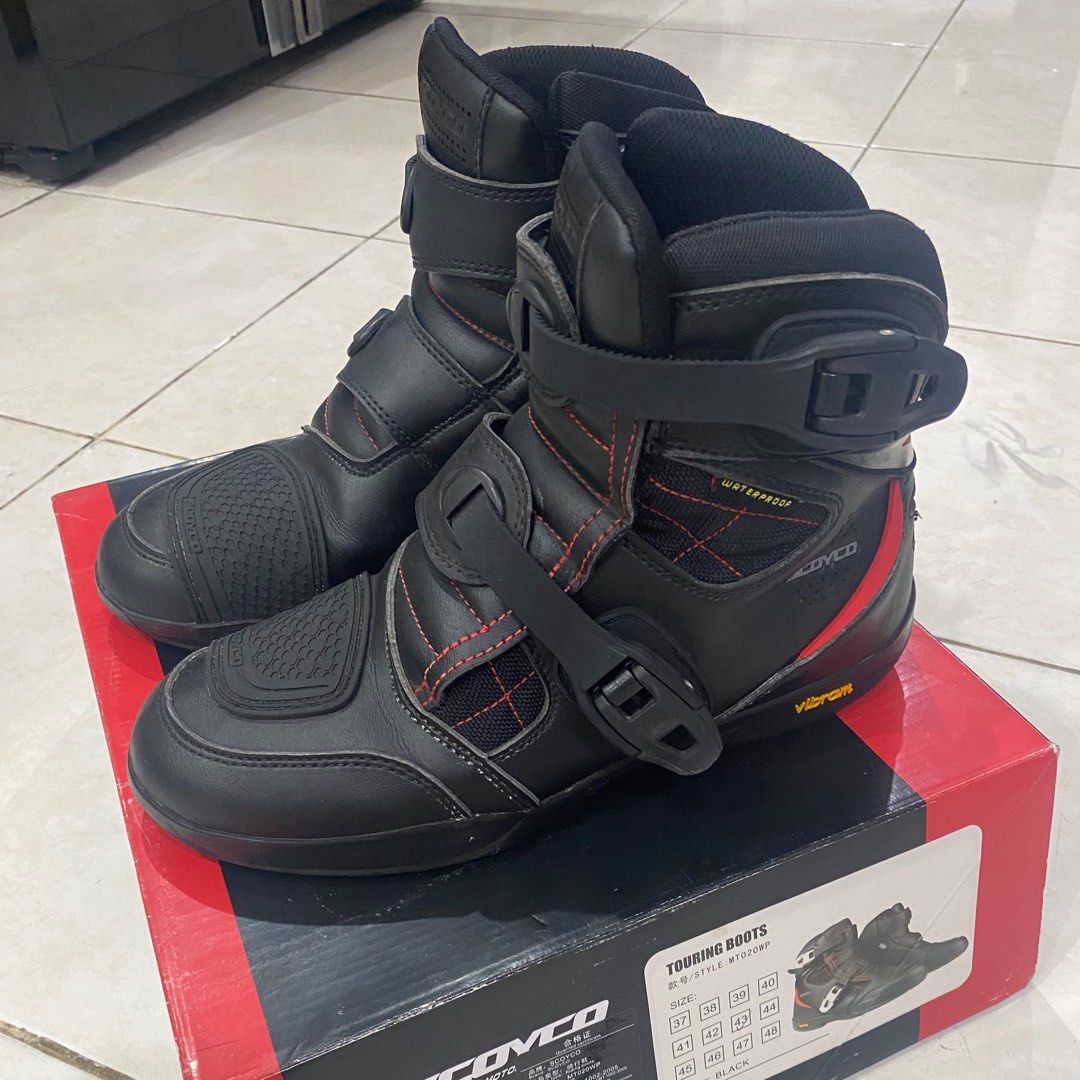 Sepatu boots touring scoyco bikers touring riding boots, Motor di Carousell