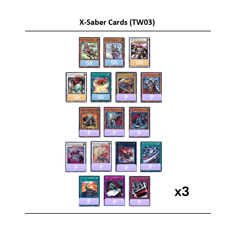 [SINGLES AVAILABLE!] X-Saber Cards Set Yugioh (TW03), Hobbies & Toys ...