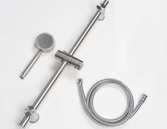 SUS 304 Stainless Steel Shower Head with Adjustable Slide Holder Pole ...