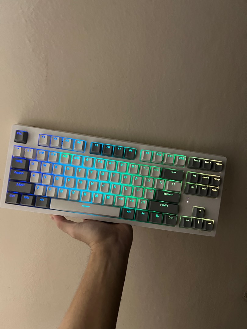 Techware Phantom+ Elite White Rgb TKL 87 key Mechanical Keyboard With ...