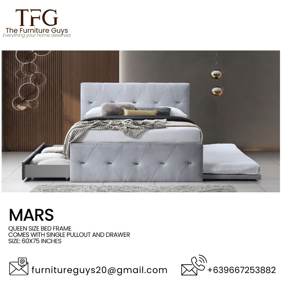 TFG Sturdy Pull-Out Bed Frame | Best for Small Spaces, Furniture & Home ...