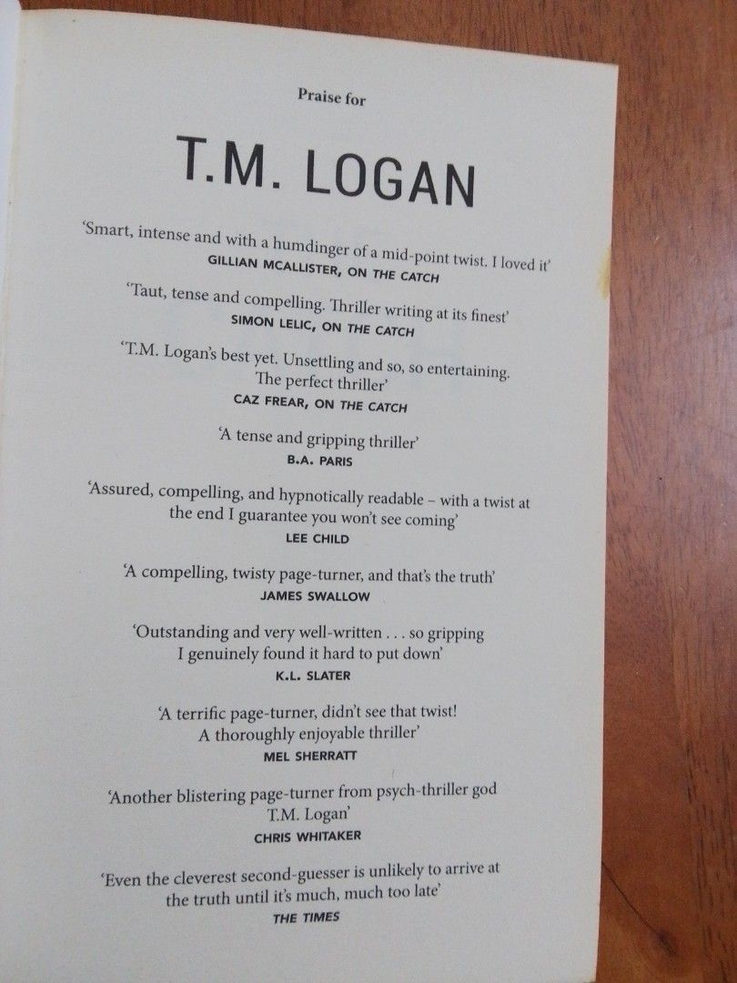 The Catch by T.M. Logan, Hobbies & Toys, Books & Magazines, Storybooks ...