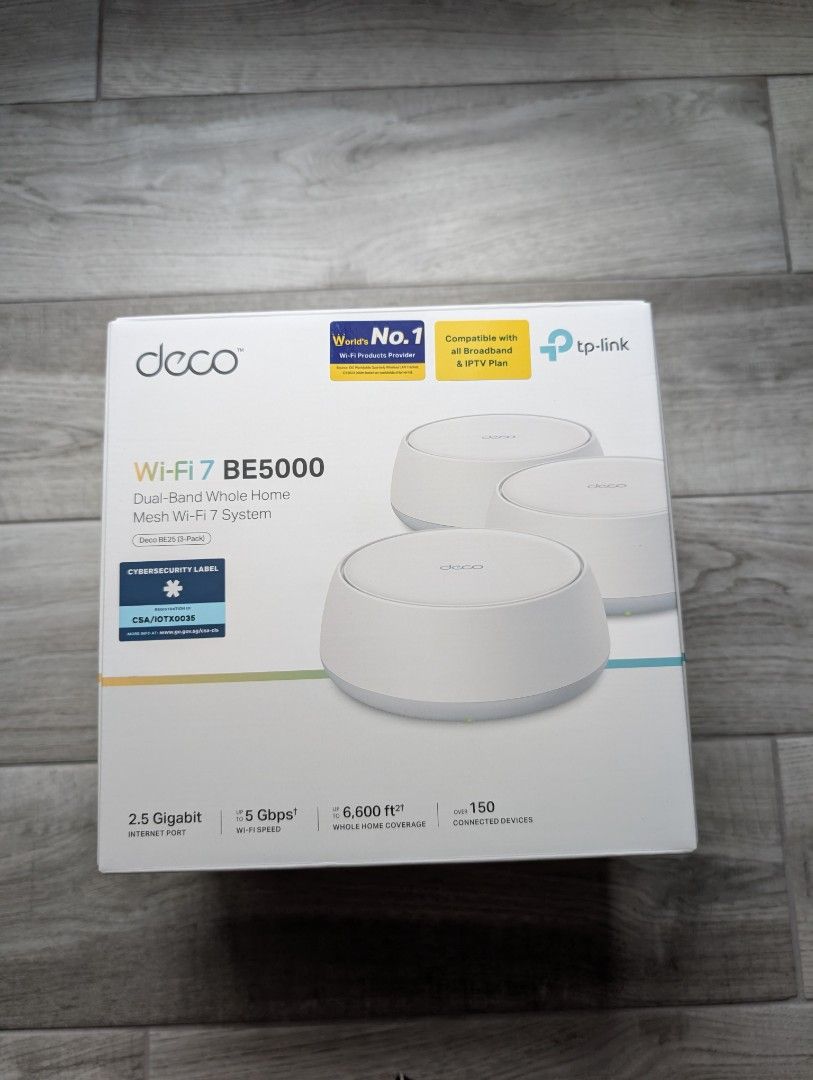 TP-Link Deco BE5000 Dual-Band Mesh Wi-Fi 7 System, 1 or 2 packs ...