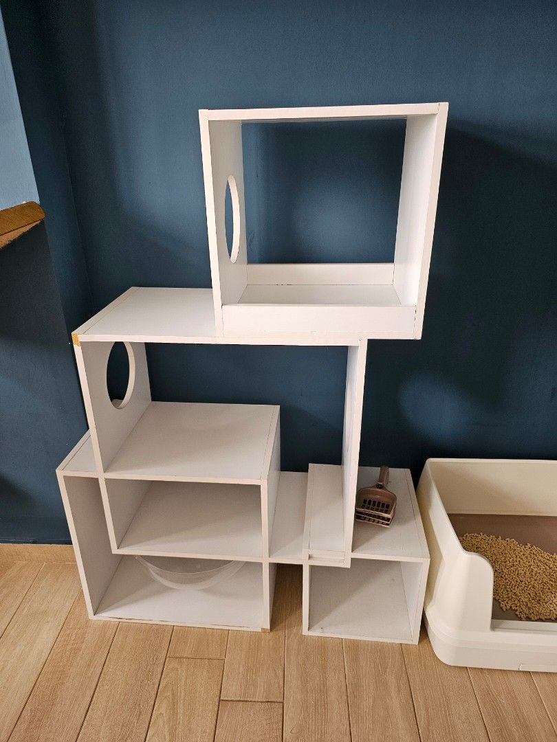 White Cat Wall Shelves, Pet Supplies, Homes & Other Pet Accessories on ...