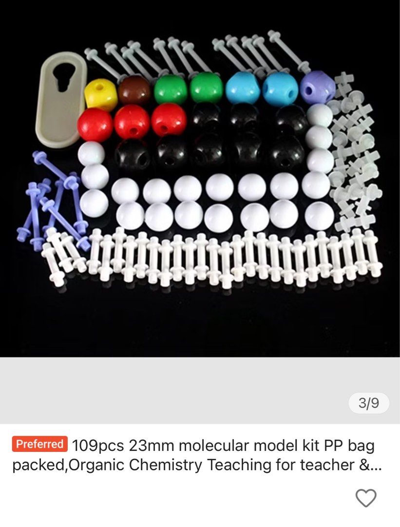 109pcs Molecular Model Kit for Organic Chemistry, Hobbies & Toys, Books ...