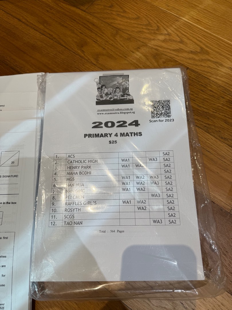2024 Primary 4 Maths/Chinese/English Exam Papers, Hobbies & Toys, Books ...