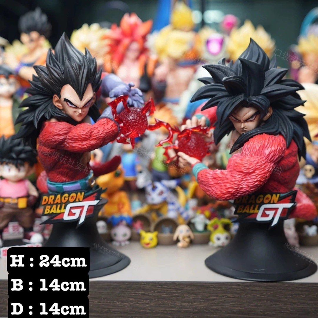 🔥24 cm Super Saiyan 4 Goku & Vegeta Bust Figures | Dragon Ball Anime GK ...