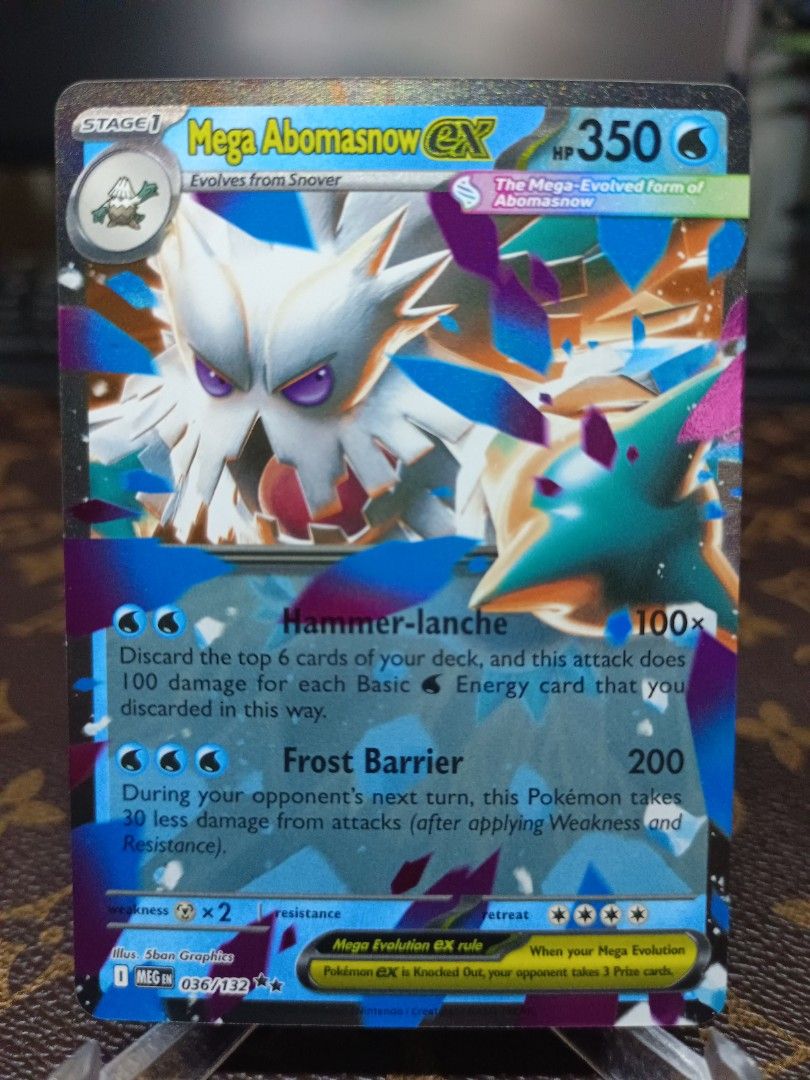 #2 Mega Abomasnow ex - 036/132 RR (Mega Evolution Base Set) Pokemon ...