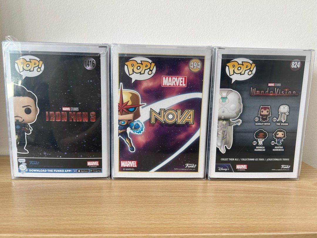 (ALL 3 for $55) Funko Pop Clearance Sale - Marvel Nova, Vision, Tony ...