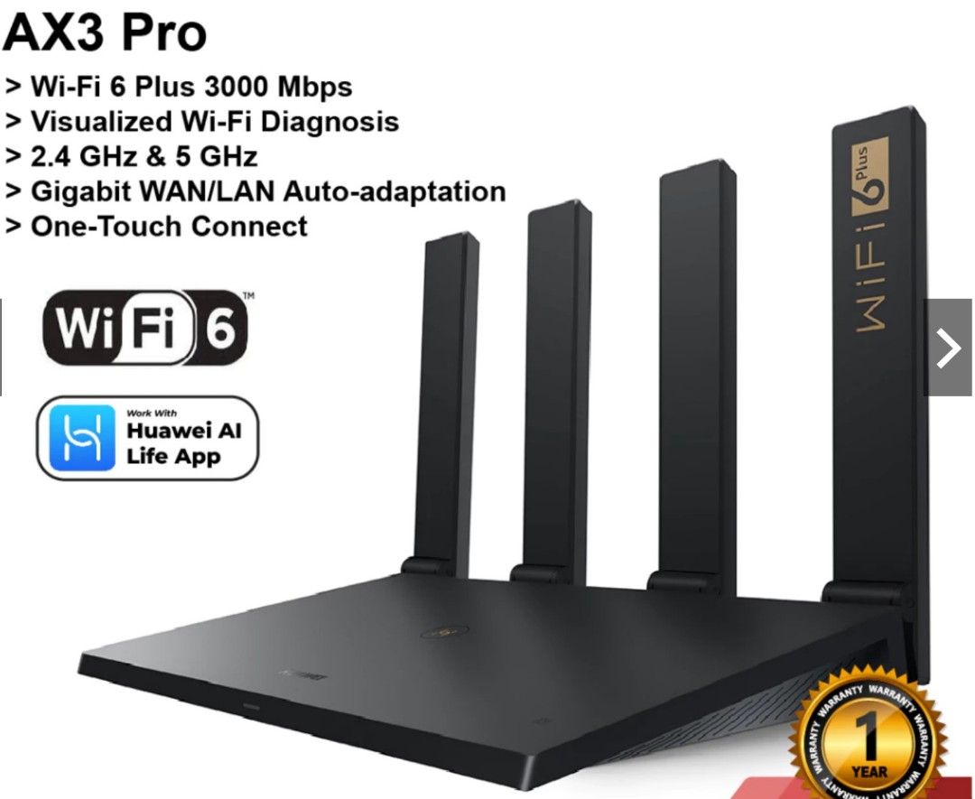 $35 Huawei AX3 Pro Wi-Fi 6 Plus Router AX3000 China Plug Chinese ...