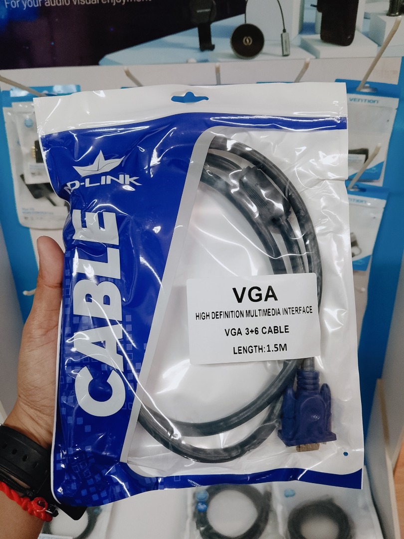 AD-Link 1.5m VGA Cable (3+6) Male to Male PVC V905, Computers & Tech ...