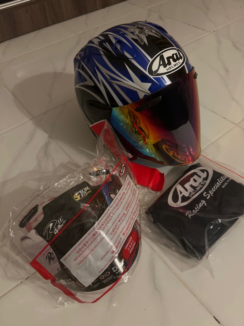 Arai stella blue, Motorcycles, Motorcycle Apparel on Carousell