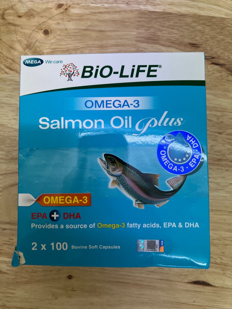 Bio-Life Omega-3 Salmon Oil Plus, Health & Nutrition, Health ...
