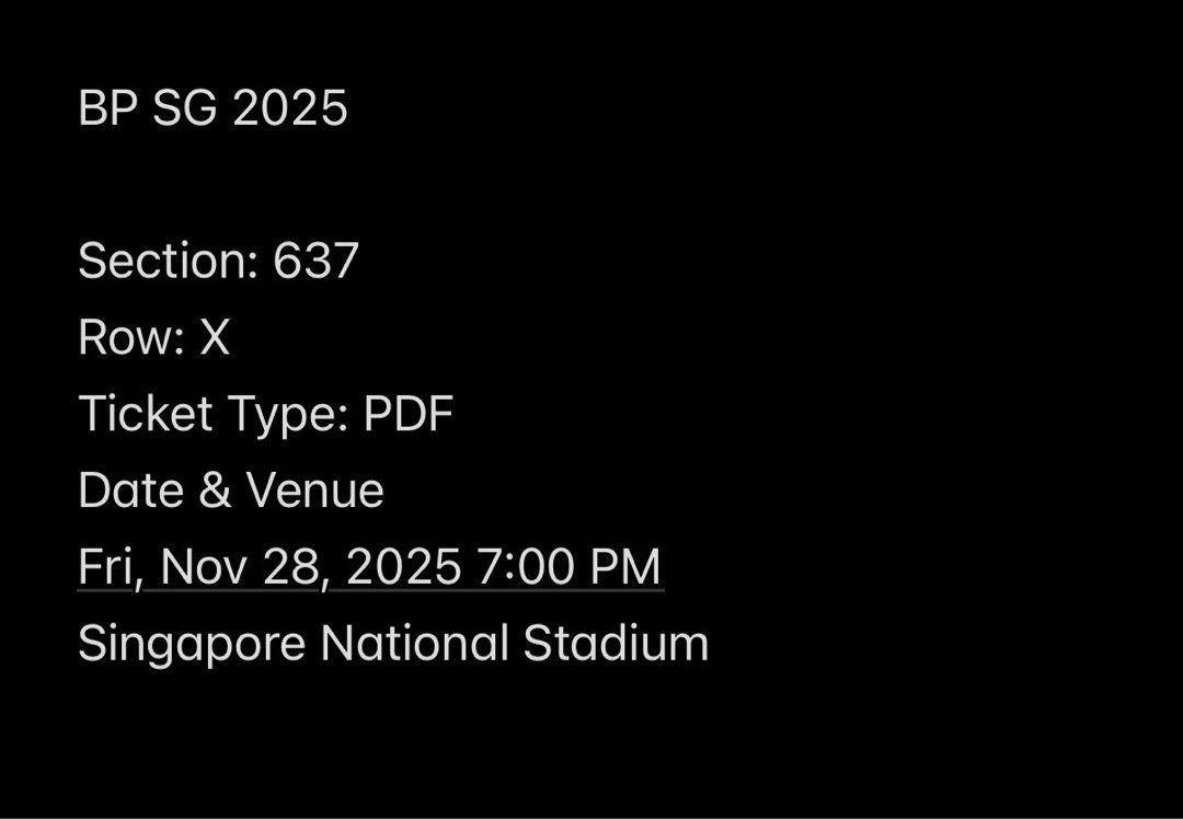 BP 2025, Tickets & Vouchers, Event Tickets on Carousell