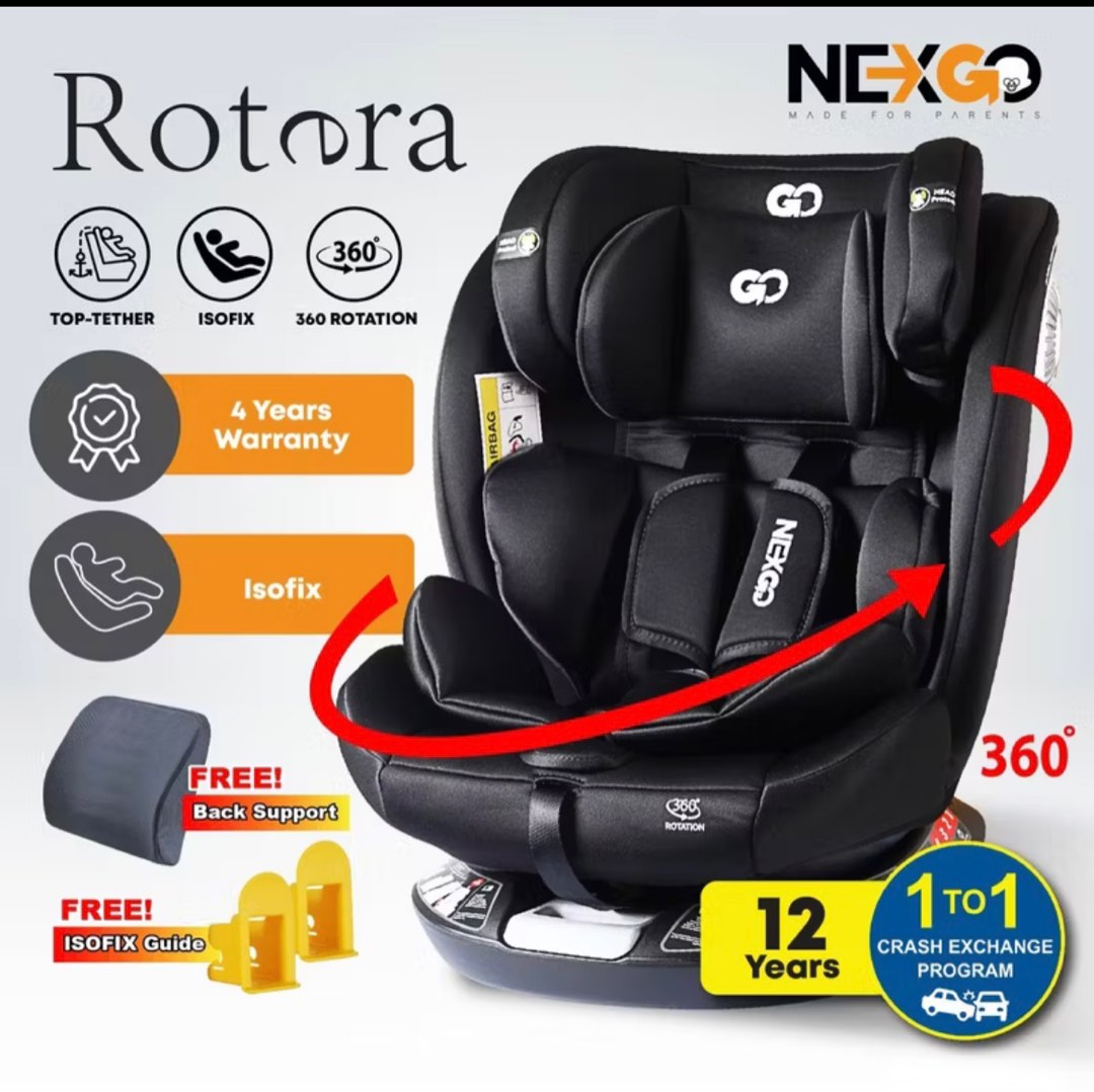 Carseat Nexgo Rotera, Babies & Kids, Going Out, Car Seats on Carousell