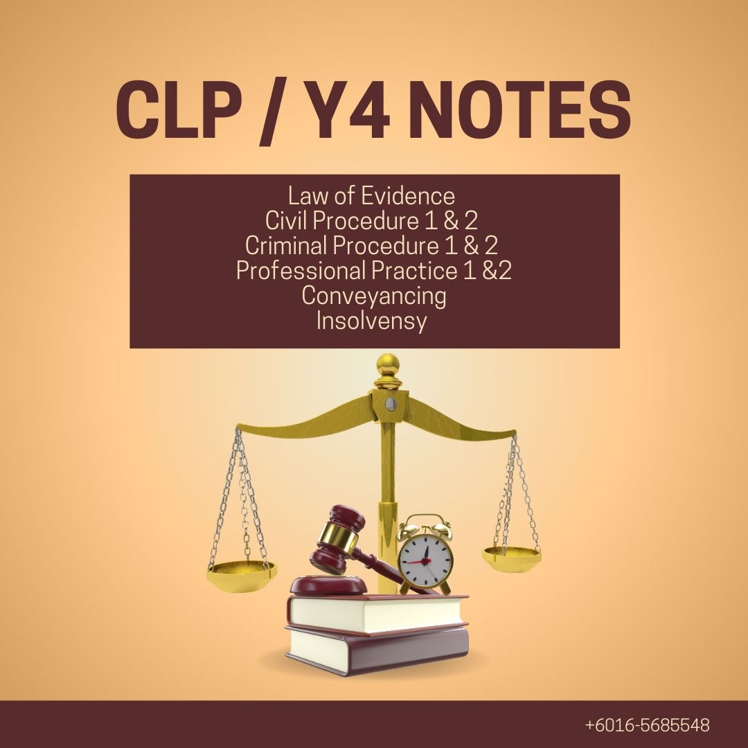 CLP / year 4 LLB Notes (exam-ready, A+ notes, PDF versions), Hobbies ...