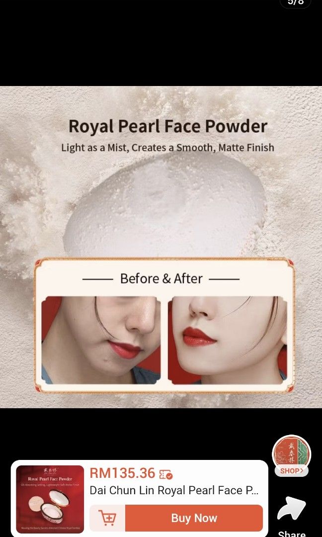 Dai Chun Lin Royal Pearl Face Powder, Beauty & Personal Care, Face ...