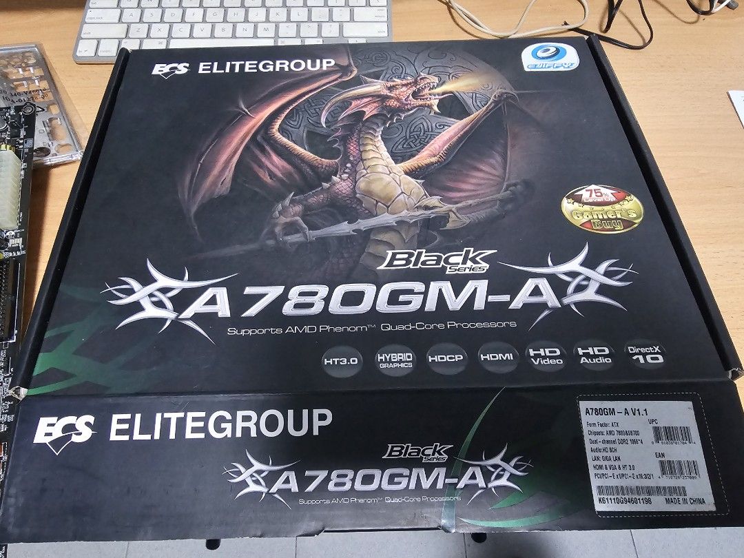 ECS AM2+,AM3 Cpu Elitegroup A780GM-A V1.1 Motherboard, Computers & Tech ...