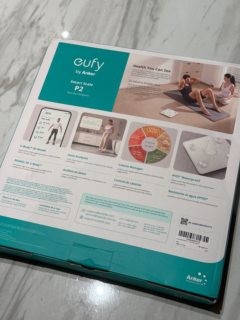 Eufy Smart Scale P2, Health & Nutrition, Health Monitors & Weighing ...