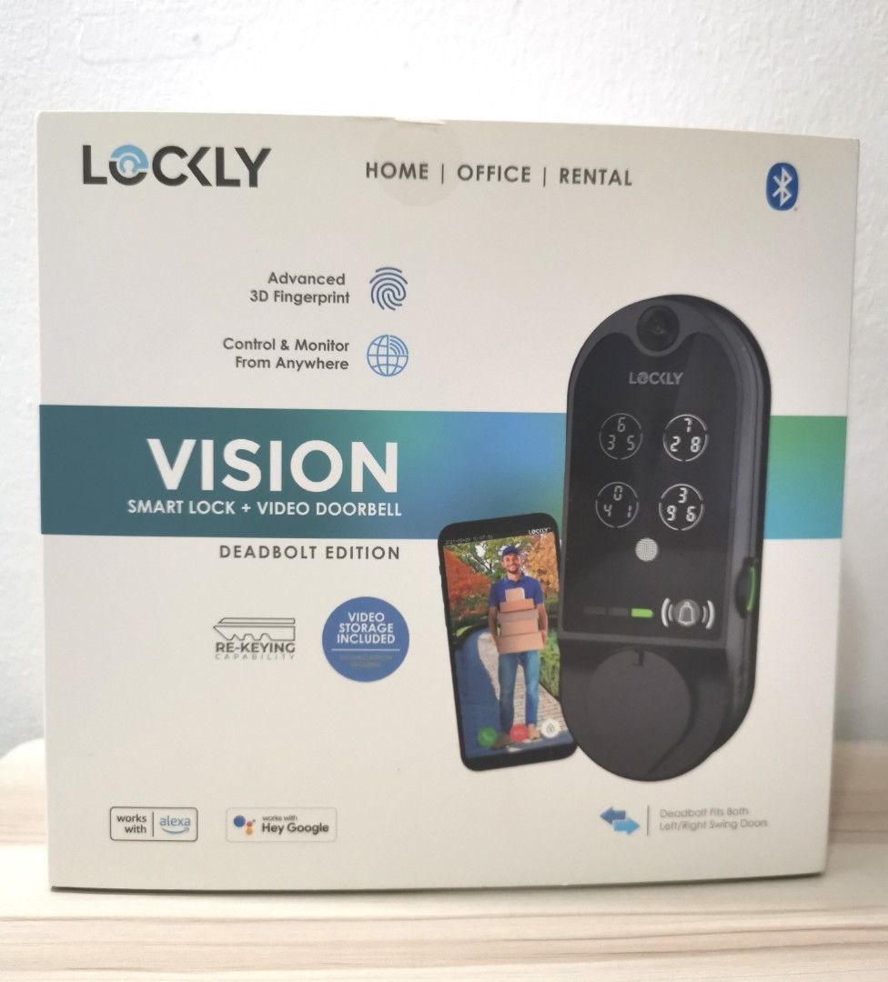 Nego LOCKLY Vision Smart Lock + Video Doorbell - Deadbolt Edition ...