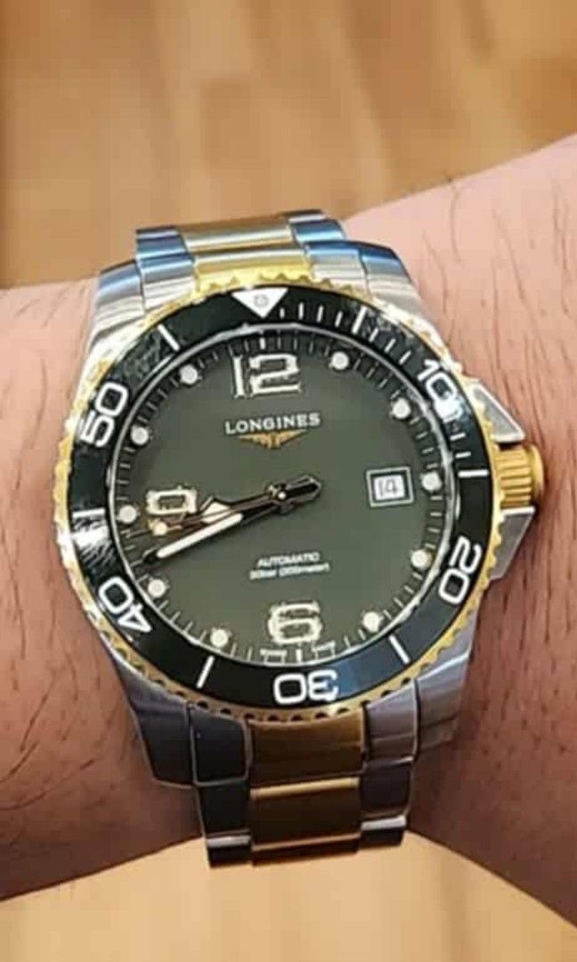 LONGINES HYDROCONQUEST AUTOMATIC GREEN DIAL WATCH, Luxury, Watches on ...