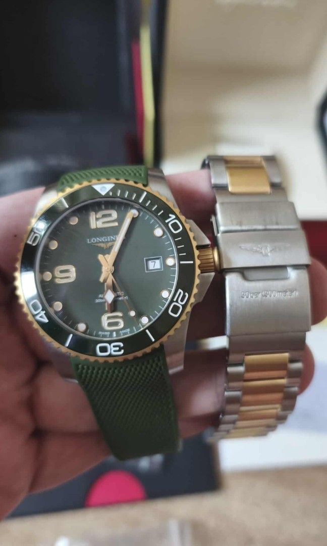 LONGINES HYDROCONQUEST AUTOMATIC GREEN DIAL WATCH, Luxury, Watches on ...
