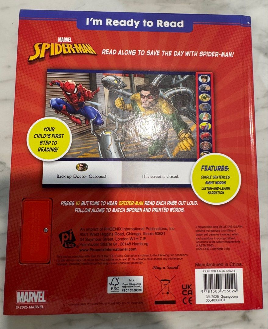 Marvel Spider-Man I'm Ready to Read Book, Hobbies & Toys, Books ...