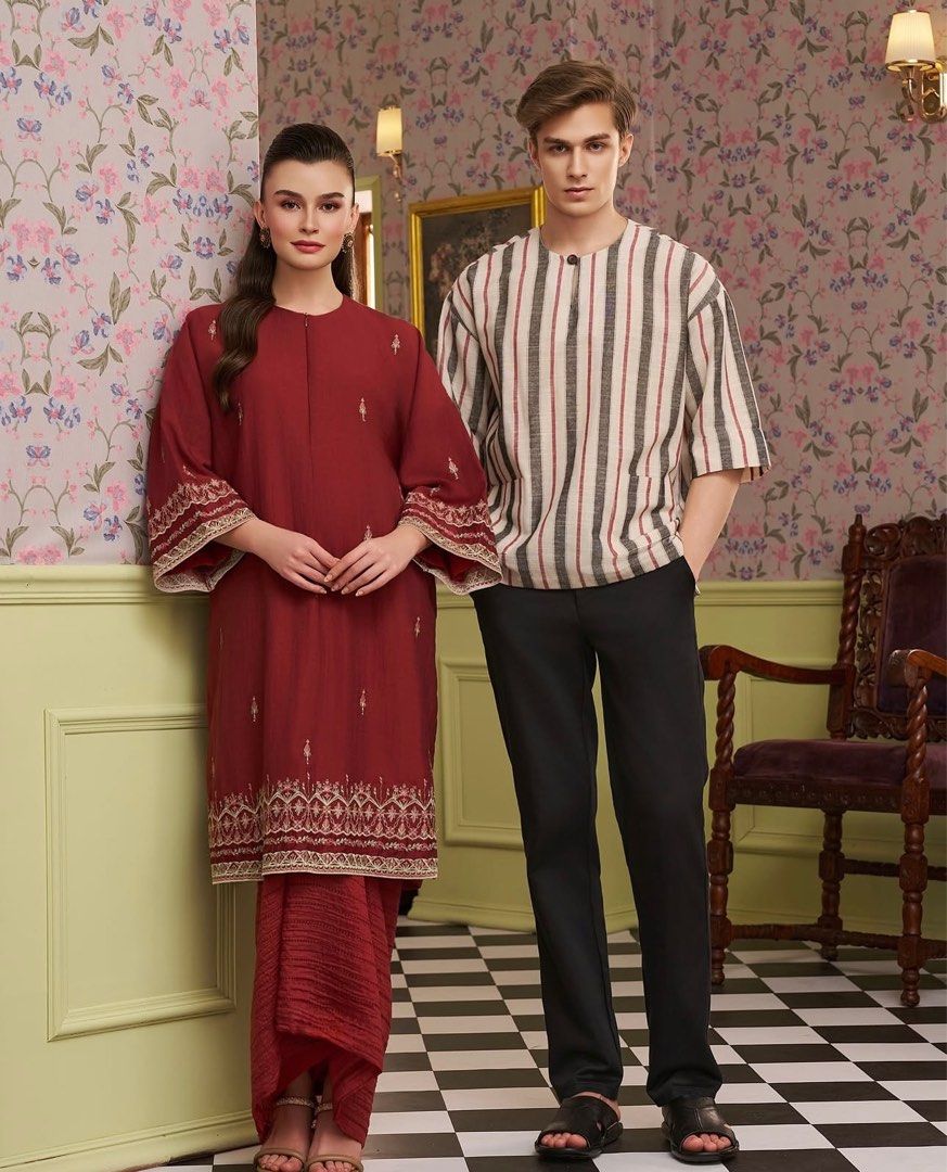 Mishaal Kurung By Wanzar (2025 Raya Collection), Women's Fashion ...