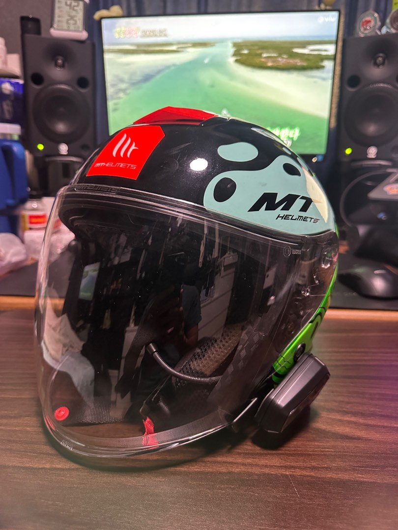 MT Helmets Thunder 3 SV (Crocodile) w Intercom, Motorcycles, Motorcycle ...