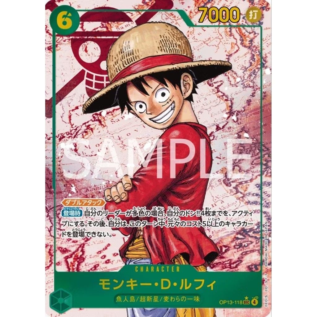 One Piece Card Game Monkey D. Luffy OP13-118, Hobbies & Toys, Toys & Games on Carousell