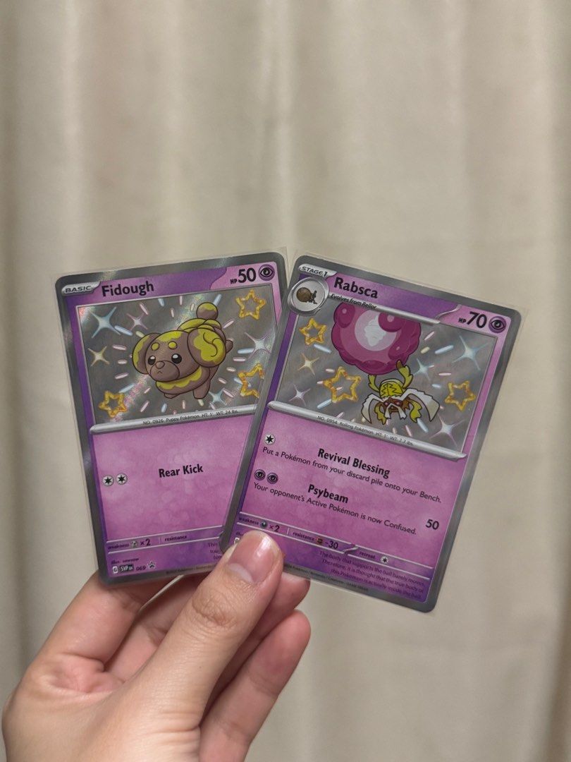 Pokemon Cards Baby Shiny Paldean Fates Fidough Rabsca, Hobbies & Toys ...