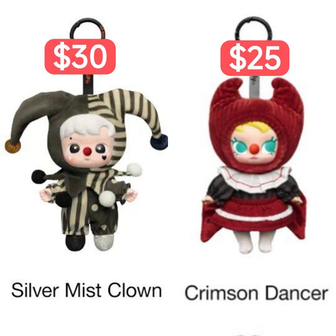 Pop Mart Why So Serious Silver Mist Clown and Crimson Dancer, Hobbies ...