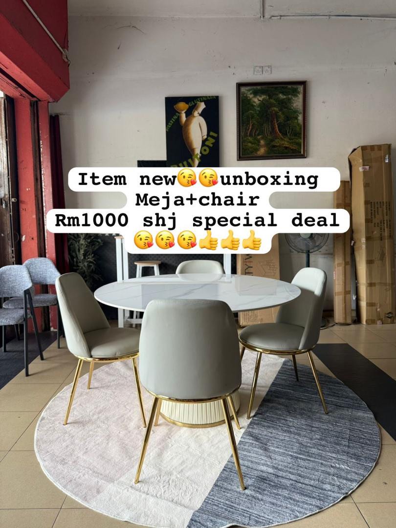 Set meja&kerusi, Furniture & Home Living, Furniture, Tables & Sets on ...