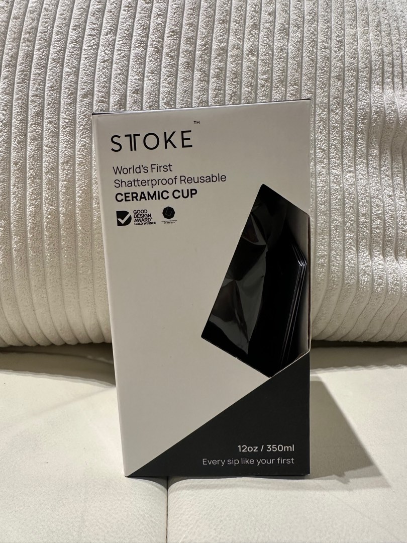 Stoke 12oz/350 Reusable Ceramic Cup - Luxe Black, Furniture & Home ...