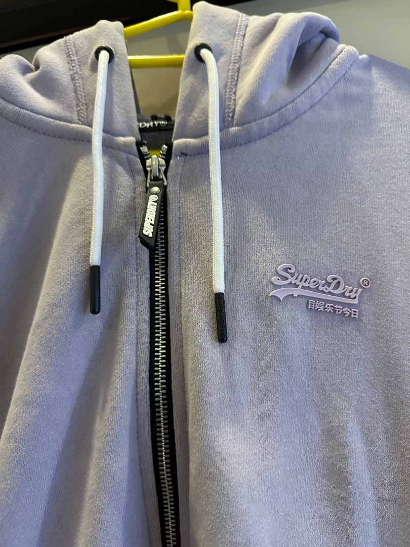 Superdry Zip Hoodie in Dusty Purpje, Women's Fashion, Coats, Jackets ...