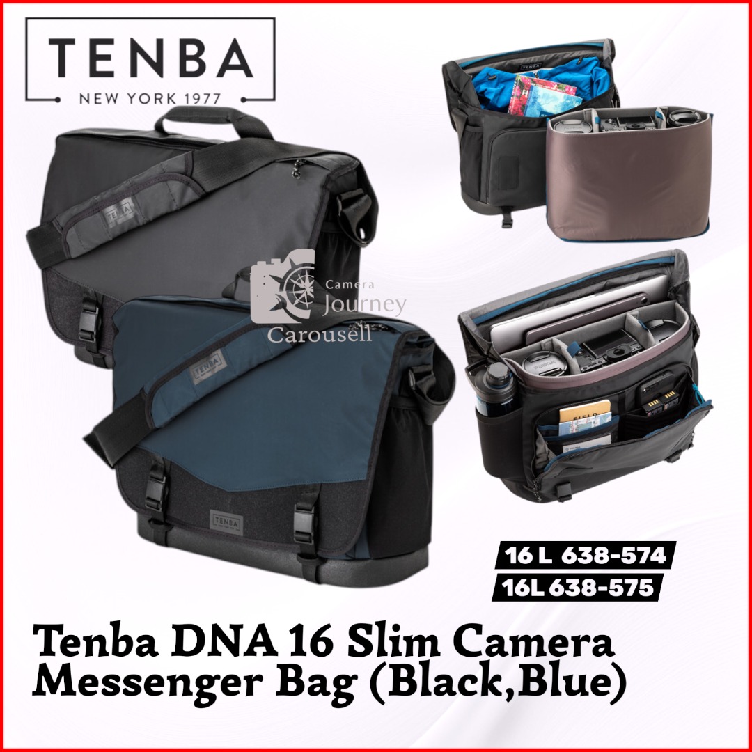 Tenba | tenba Dna 16 Slim Camera Messenger Bag (Black,Blue) 16L | 638 ...