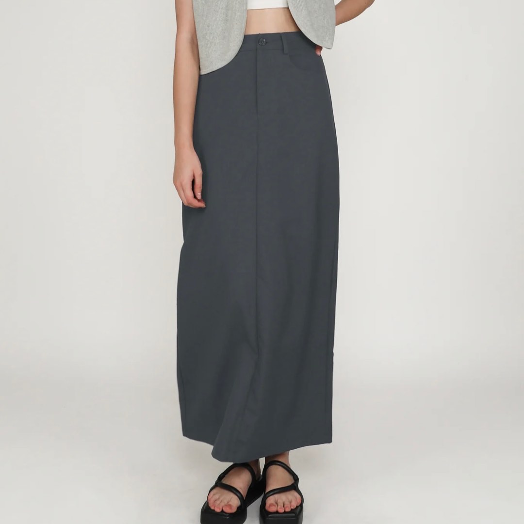 TTR Regular Flyn Tailored Maxi Skirt, Women's Fashion, Bottoms, Skirts ...